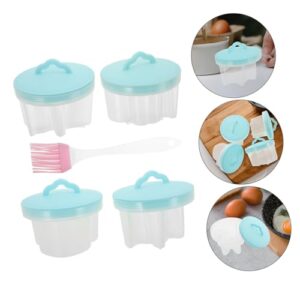 HOLIDYOYO 4pcs Food Maker Egg Cooker Egg Cup Egg Poaching Cup Egg Poacher Tray Food Steamer Egg Poaching Poached Egg Cups Egg Maker Blue