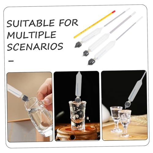 CIYODO 3pcs Hydrometer For Glass Triple Scale Hydrometer Hydrometer For Wine Making Alcohol Tester For