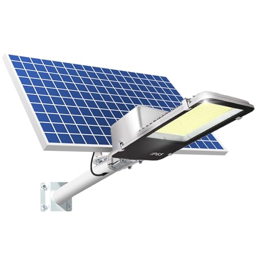 ZXXHNNAIH Solar Street Light IP165 Waterproof Solar Street Light with Pole,Easy Installation,Equipped with a Remote Control for Remote Control,for Yard