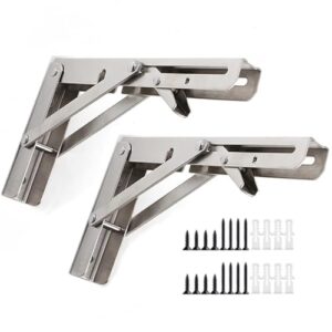 shelf bracket foldable bracket 8 inch stainless steel bracket 2 piece diy l shape workbench folding table hinge bracket