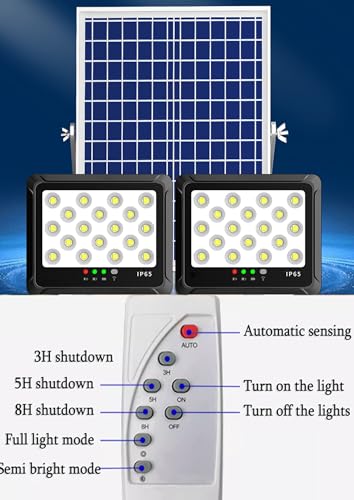 ZXXHNNAIH Solar Street Light IP65 Waterproof Solar Parking Lot Lights,with 19.6ft Cable,Motion Sensor Dusk to Dawn Easy-to-Install for Barn Yard