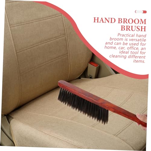 OKUMEYR Long Handle Bed Brush Car Cleaning Hand Brush Home Cleaning Brushes Cleaning Brush Whisk Broom Hand Broom Dust Remover Brush Dust Broom Small Broom Handheld Broom Wood Brown