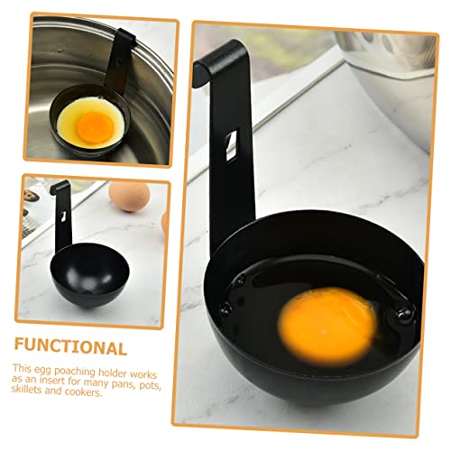 CIYODO 3pcs Stainless Steel Egg Cooker Egg Maker Machine Boil Egg Cooker Egg Holder Stand Boiled Egg Cooker Egg Cups for Eggs Steamed Egg Cup Egg Pan Steamer Pot Boiled Egg Holder Black