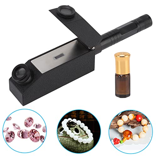 Portable Refractometer, 1.30 to 1.81, Quick Identification, High Refractometer Set for Jewelry