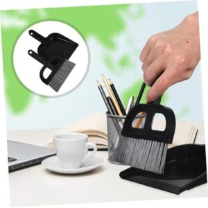 HONMEET 1 Set Broom Dustpan Set Cars Brooms Auto Car Detailing Brush Automotive Desktop Broom Kit Keyboard Cleaning Small Dustpan Car Detail Brush Dust Pan Mini Broom Plastic Black