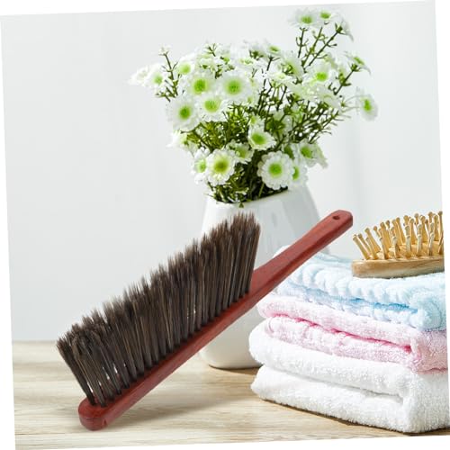 OKUMEYR Long Handle Bed Brush Car Cleaning Hand Brush Home Cleaning Brushes Cleaning Brush Whisk Broom Hand Broom Dust Remover Brush Dust Broom Small Broom Handheld Broom Wood Brown