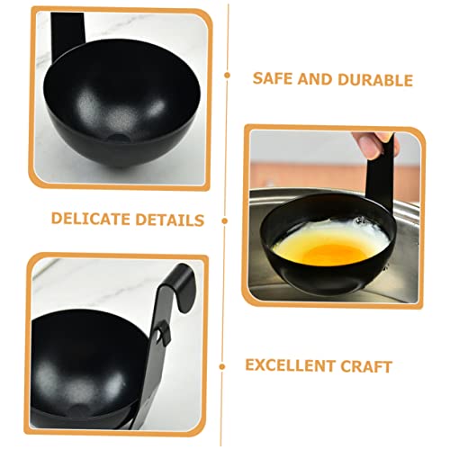 CIYODO 3pcs Stainless Steel Egg Cooker Egg Maker Machine Boil Egg Cooker Egg Holder Stand Boiled Egg Cooker Egg Cups for Eggs Steamed Egg Cup Egg Pan Steamer Pot Boiled Egg Holder Black