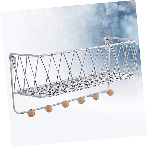 Parliky 1pc Wall Storage Shelves Storage Storage Storage Hanging Rack Hooks and Storage -Mounted Storage Rack Necktie Storage Case Wall Rack Storage Shelf White