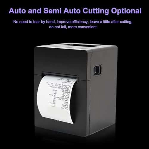 Thermal Receipt Printer with Automatic Cutter, 80mm POS Receipt Printer for Restaurant Shopping Mall Support Cash Drawer, Easy Install and Save Space (US Plug)