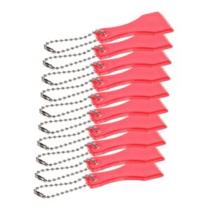 abaodam 20 pcs multi-use plastic scraper tool efficient lotto ticket scratcher portable label and film remover plastic scraper hanging keychain