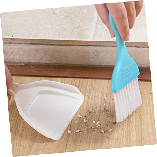 ORFOFE 2 Sets Desktop Cleaner Dustpan and Brush Mini Hand Broom Hand Sweeping Brush Keyboard Broom Dustpan Small Hand Broom Hand Whisk Broom Mini Dusting Broom Dust Broom Cleaning Dustpan