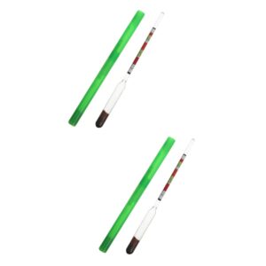 feltechelectr 2 pcs sugar meter hydrometer for mead alcohol hydrometer home brewing hydrometer beer hydrometer sugar hydrometer syrup hydrometer test cup hydrometer for beer borosilicate glass