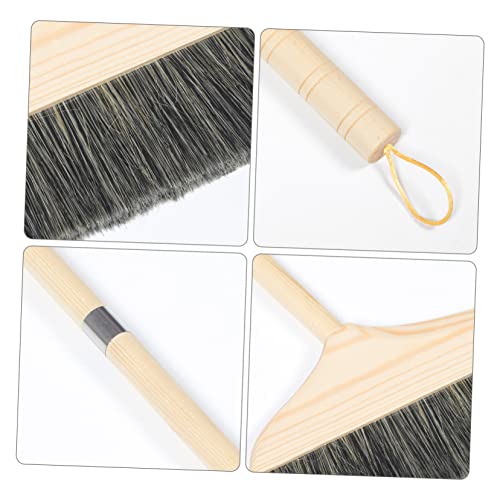 OHPHCALL Wooden Long Handle Broom Dust Sweeper Toilet Riser Dust Broom Telescopic Broom Concrete Broom Sofa Sweeping Broom Fine Bristle Broom Camping Broom Courtyard Broom Rv Bristle Hair