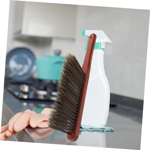 OKUMEYR Long Handle Bed Brush Car Cleaning Hand Brush Home Cleaning Brushes Cleaning Brush Whisk Broom Hand Broom Dust Remover Brush Dust Broom Small Broom Handheld Broom Wood Brown