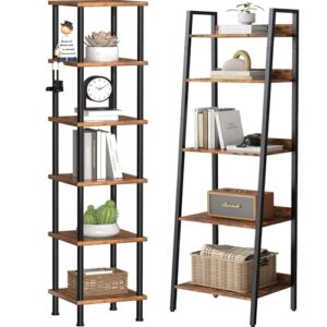 homedawn 6-tier square shelf stand display rack & 5-tier ladder shelf