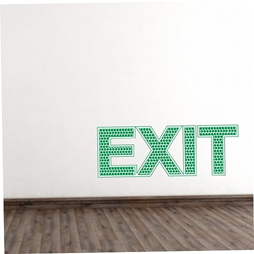 TOPPERFUN Emergency Door Exit Sign Safety Exit Sign Wall Sticker Noctilucence Exit Sign Green Exit Sign Sticker