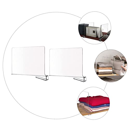 Garneck 2pcs Clothes Board Wardrobe Shelf Dividers Closet Seperators Closet Organizer Dividers Multi-Function Shelf Divider Drawer Dividers Cabinet Supply Wire Shelf Dividers Acrylic