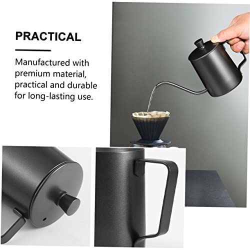 VINTORKY 1pc Coffee Maker Coffee Dripper Pot Beverage Pitcher Practical Coffee Pot Nspressso Drip Coffee Kettle Retro Coffee Maker Espresso Machine Stovetop Teapot Black