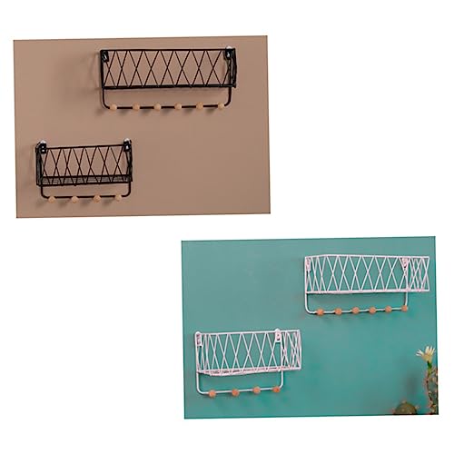 Parliky 1pc Wall Storage Shelves Storage Storage Storage Hanging Rack Hooks and Storage -Mounted Storage Rack Necktie Storage Case Wall Rack Storage Shelf White