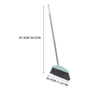 Cabilock 2pcs Stainless Steel Broom Cleaning Supplies Heavy-Duty Broom Market Broom Sweeping Broom Indoor Outdoor Broom Long Handle Broom Hard Broom Household Cleaning Supply Blue Plastic