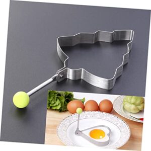 COOLHIYA 2 Pcs Egg Shaper Pancake Shaping Mold Fried Egg Rings Ring Mold for Eggs Egg Shaping Molds Pancake Rings Omelette Mould Shaping Mold for Cooking Egg Frying Ring Pancakes Silver