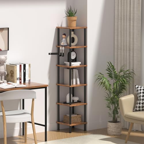 Homedawn 6-Tier Square Shelf Stand Display Rack & 5-Tier Ladder Shelf