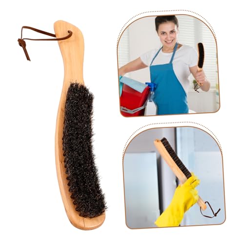 KICHOUSE Dust Brush Cleaning Scrub Brush Whisk Broom Handheld Broom Wooden Handle Cleaning Brush Clothes Brush Hand Broom Hand Brush Upholstery Brush Hat Brush Furniture Brush Horsehair