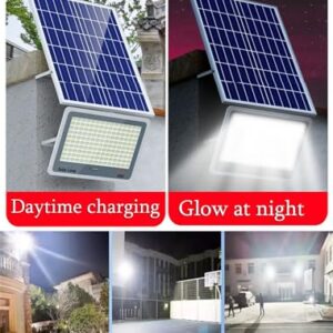 ZXXHNNAIH Solar Street Light IP67 Waterproofr Solar Parking Lot Lights, with 16.4ft Cable and Remote Control Solar Shed Light,for Yard Gazebo Shed Barn