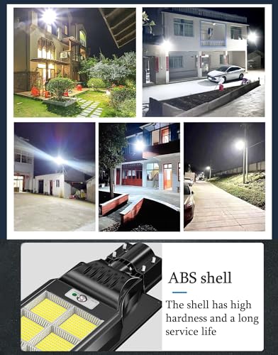 ZXXHNNAIH Solar Street Light IP66 Waterproof Street Solar Light Multiple Lighting Modes, Motion Sensor Wall Lights,for Basketball Court Parking Lot