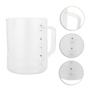 HOLIDYOYO 1pc Pull Cup Graduated Beaker Cup Vitroleros Para Mini Espresso Coffee Maker Water Cup Clear Coffee Cups with Lids Coffee Espresso Machine Tea Warmers for Teapot Glass