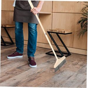 OHPHCALL Wooden Long Handle Broom Dust Sweeper Toilet Riser Dust Broom Telescopic Broom Concrete Broom Sofa Sweeping Broom Fine Bristle Broom Camping Broom Courtyard Broom Rv Bristle Hair