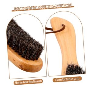 TOPPERFUN Dust Brush Whisk Broom Cleaning Scrub Brush Hand Broom Wood Brush Clothes Brush Garment Brush Wooden Handle Cleaning Brush Wooden Handle Brush Hat Cleaning Brush Horsehair