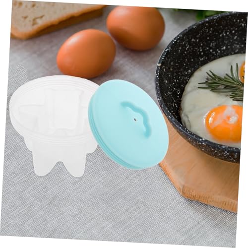 HOLIDYOYO 4pcs Food Maker Egg Cooker Egg Cup Egg Poaching Cup Egg Poacher Tray Food Steamer Egg Poaching Poached Egg Cups Egg Maker Blue