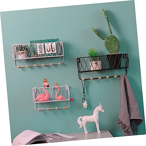 Parliky 1pc Wall Storage Shelves Storage Storage Storage Hanging Rack Hooks and Storage -Mounted Storage Rack Necktie Storage Case Wall Rack Storage Shelf White