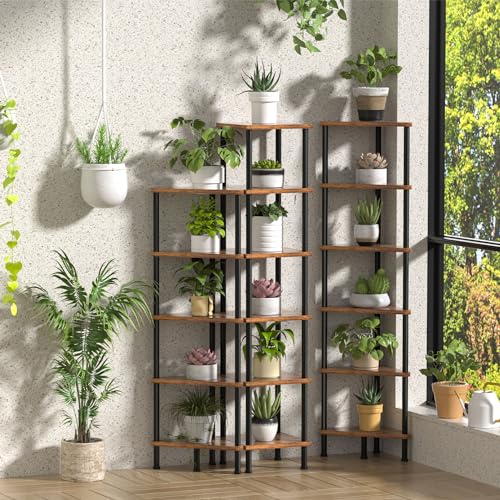 Homedawn 5-Tier Corner Shelf & 5-Tier Ladder Shelf