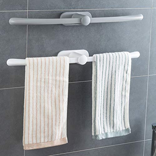 Towel Racks, Towel Rack Wall Mounted Towel Rack Self Adhesive Towel Rail Storage Rack Holder Organizer for Home Bathroom Kitchen/Grau/a