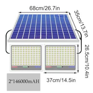 ZXXHNNAIH Solar Street Light IP67 Waterproof Solar Outside Lights, with 32ft Cable,Motion Sensor Dusk to Dawn Easy-to-Install for Barn Yard