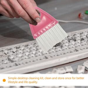 FOYTOKI 2 Sets Small Broom Dustpan Mini Brush Pet Cleaning Supplies Mini Broom Hangable Whisk Broom Table Broom Countertop Broom Sofa Broom Pet Hair Broom Computer Cleaning Brush Plastic