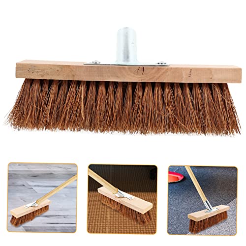 Bristle Brush Head Household Cleaning Brushes Soft Bristle Cleaning Brush Push Broom Head Wooden Floor Cleaner Brush Head Floor Cleaning Brush Head Replacement Brush Head Iron BCOATH