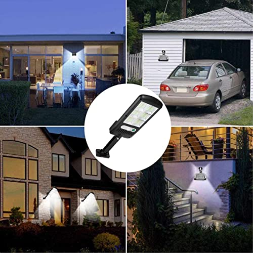 BLHKBAIKB Solar Street Light Outdoor,Solar Pole Lights with Motion Sensor Dusk to Dawn Solar Street Light Remote Control IP65 Waterproof Solar Street Light Outdoor