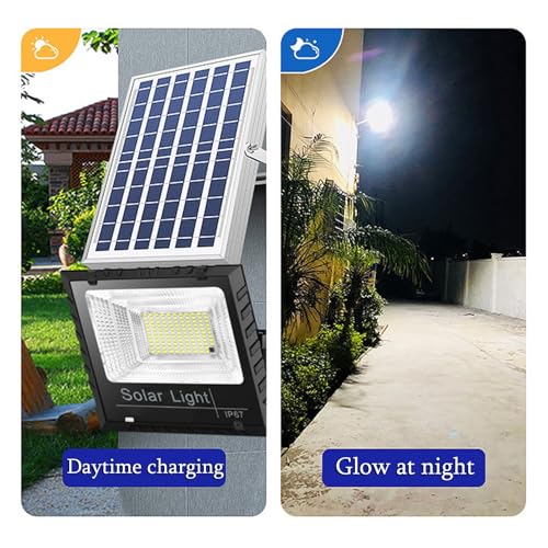 ZXXHNNAIH Solar Street Light IP67 Waterproof Solar Street Lights Outdoor,30ft Wire Light Sensor Solar Parking Lot Lights Dusk to Dawn, for Backyard Garden