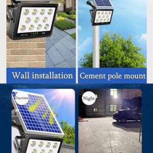 ZXXHNNAIH Solar Street Light IP65 Waterproof Solar Parking Lot Lights,with 19.6ft Cable,Motion Sensor Dusk to Dawn Easy-to-Install for Barn Yard