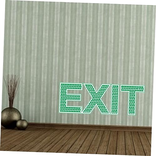 TOPPERFUN Emergency Door Exit Sign Safety Exit Sign Wall Sticker Noctilucence Exit Sign Green Exit Sign Sticker