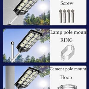 ZXXHNNAIH Solar Street Light IP66 Waterproof Street Solar Light Multiple Lighting Modes, Motion Sensor Wall Lights,for Basketball Court Parking Lot