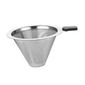 1 pc coffee filter mesh strainer small coffee makers manual espresso maker stainless drink strainer pour tea filter reusable residue filter coffee strainer black namoarly