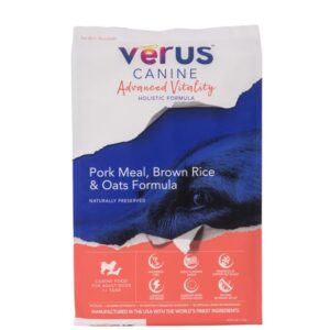 VeRUS Pet Foods Dry Dog Food Pork, Advanced Vitality Formula 25lb Bag