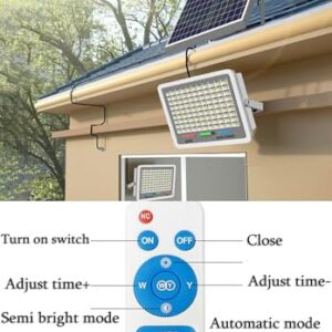 ZXXHNNAIH Solar Street Light IP67 Waterproof Solar Outside Lights, with 32ft Cable,Motion Sensor Dusk to Dawn Easy-to-Install for Barn Yard