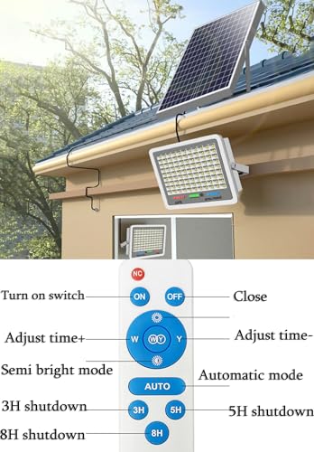 ZXXHNNAIH Solar Street Light IP67 Waterproof Solar Outside Lights, with 32ft Cable,Motion Sensor Dusk to Dawn Easy-to-Install for Barn Yard