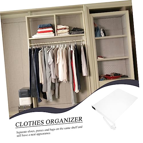 PRETYZOOM 2pcs Clothes Board Clear Wardrobe Partitions Wardrobe Divider Closet Shelf Organizer Closet Shelf Divider Clear Shelf Plastic Partitions Shelf Divider Organizer Closet Dividers Abs