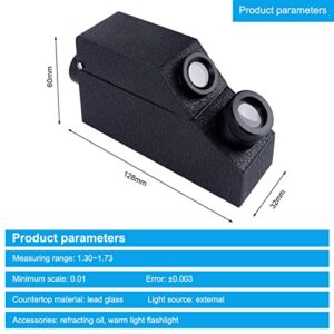 Portable Refractometer, 1.30 to 1.81, Quick Identification, High Refractometer Set for Jewelry